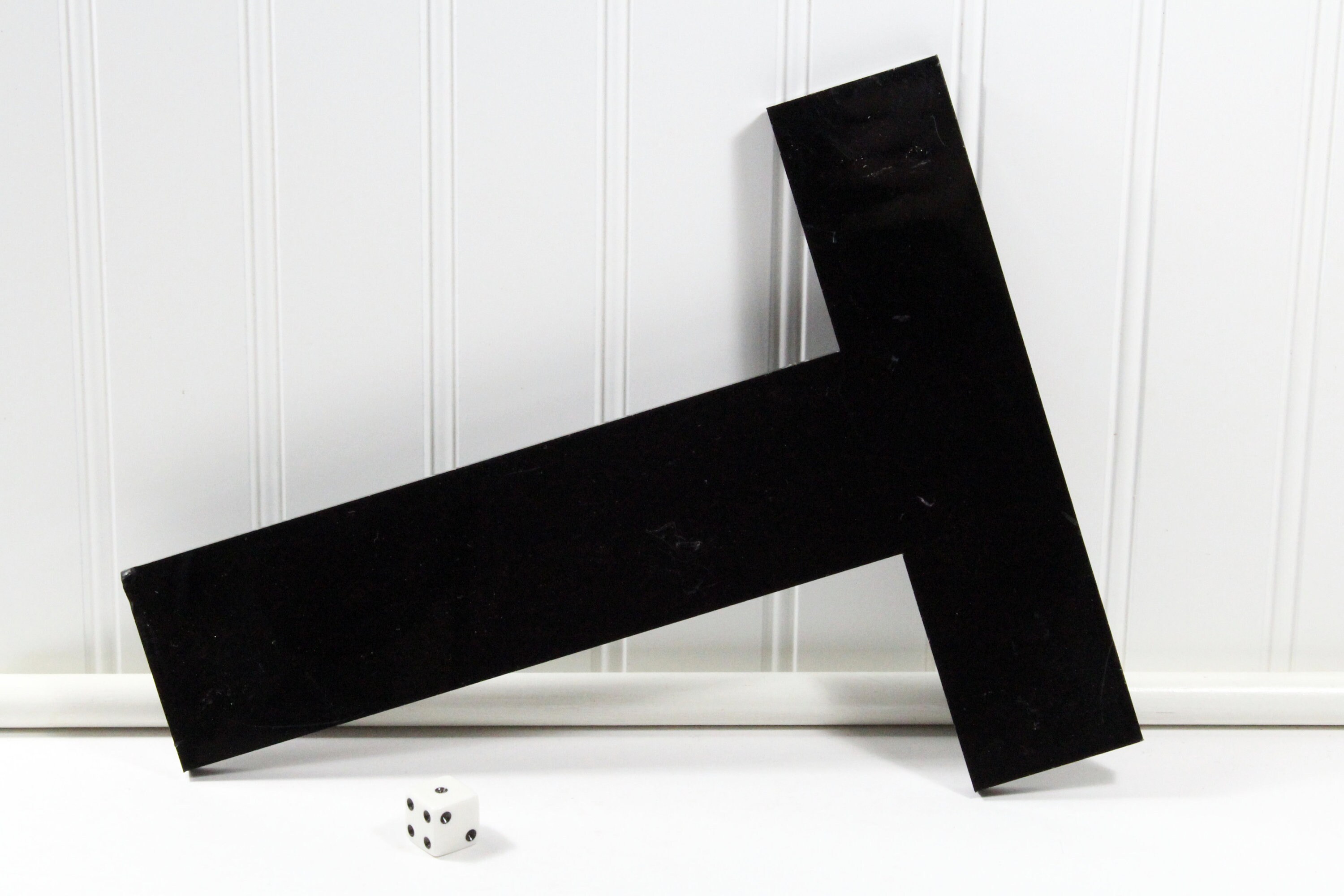 Large Vintage Black Acrylic Sign Letter T, 10 1/2" Letter T - Etsy