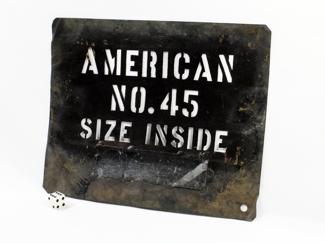 Vintage Industrial Brass Stencil, American Standard Grave Vault Factory ...