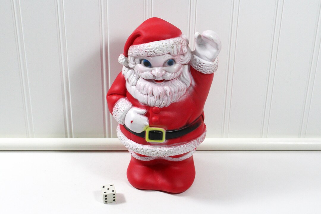 Vintage 1960s Rubber Santa Claus Squeak Toy, Sanitoy Inc. - Etsy