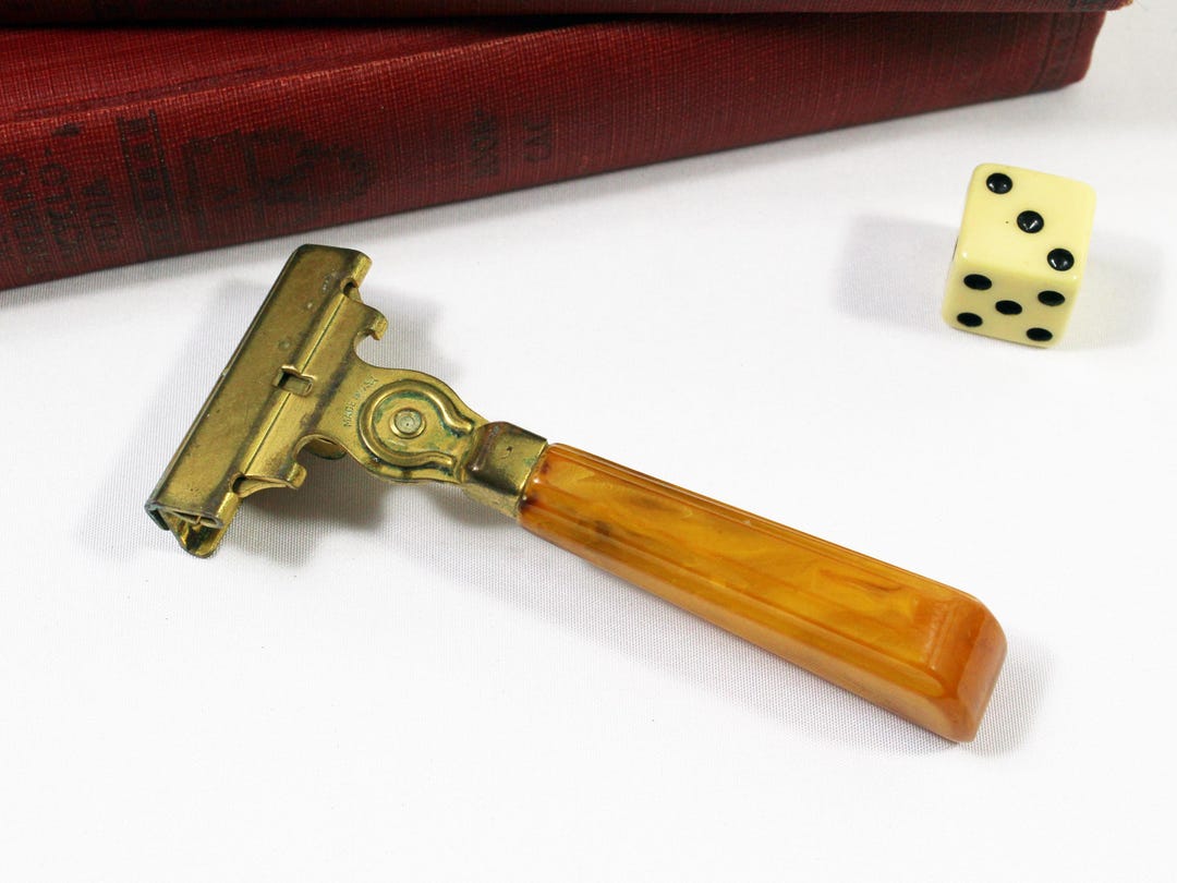 1940s Schick Injector Razor Handle, Butterscotch Bakelite Handle - Etsy