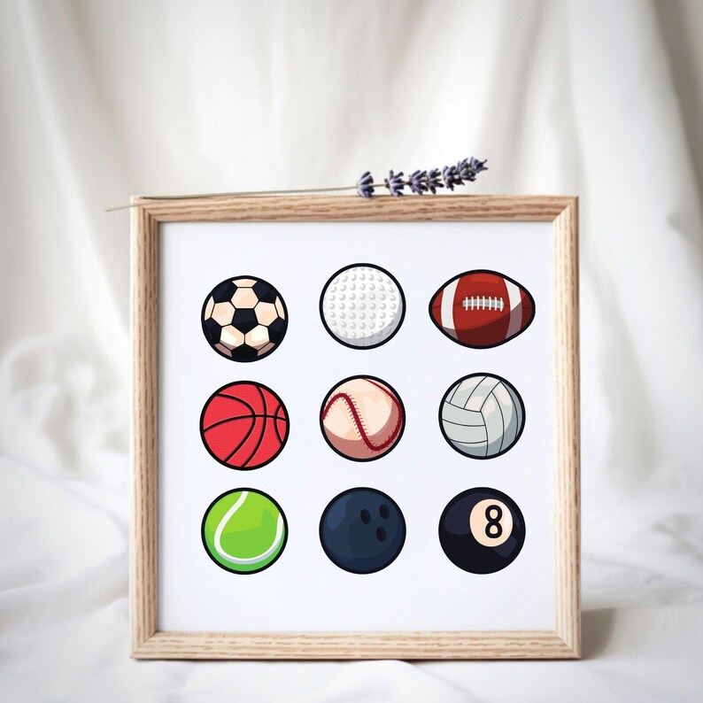 Sports Balls SVG Bundle: Volleyball, Basketball, Bowling Clip Art ...