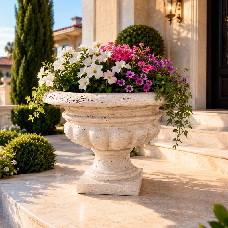 Travertine Plant Pots - Etsy