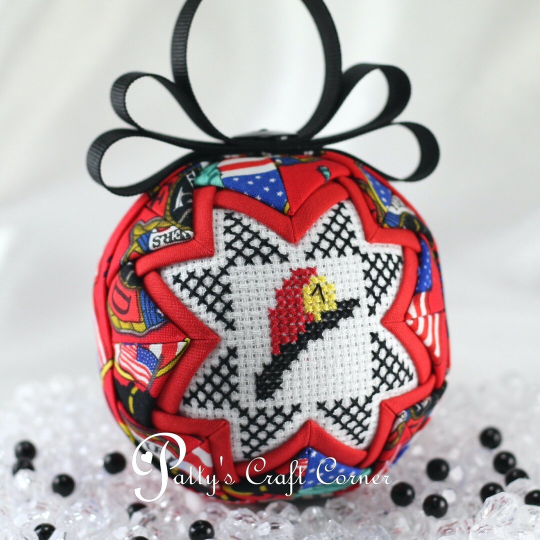 Fireman Ornament - Fire Department - First Responders - Quilted ...
