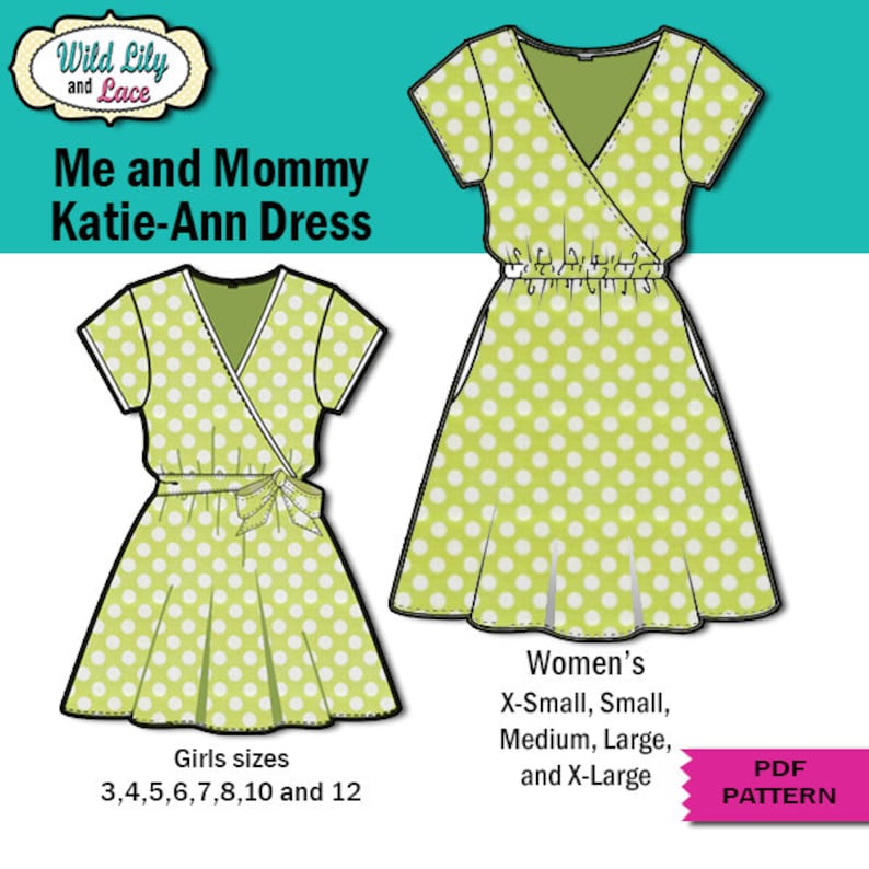 WRAP DRESS PATTERN Mommy and Me - Etsy Australia
