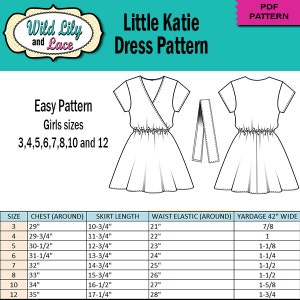 WRAP DRESS PATTERN for Kids - Etsy
