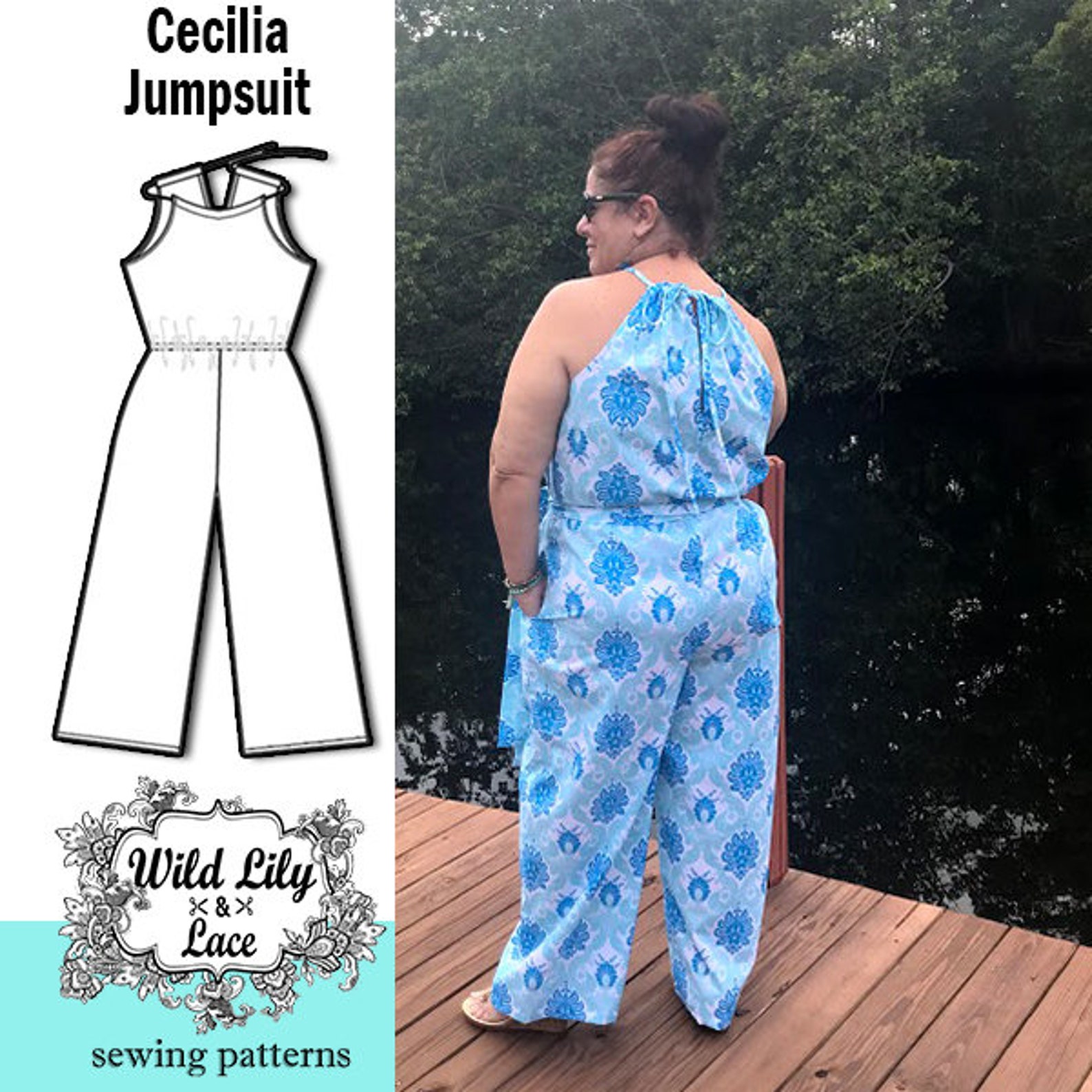 Jumpsuit Sewing Pattern, Jumpsuit Pdf Pattern, Sewing Pattern, Pdf ...