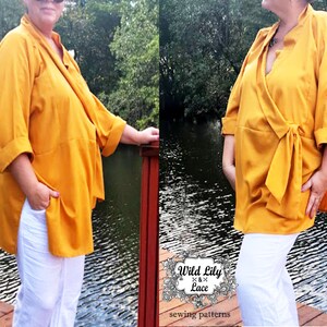 Tunic Sewing Pattern, Big Top Pdf Pattern, Kimono Style Tunic Pattern ...
