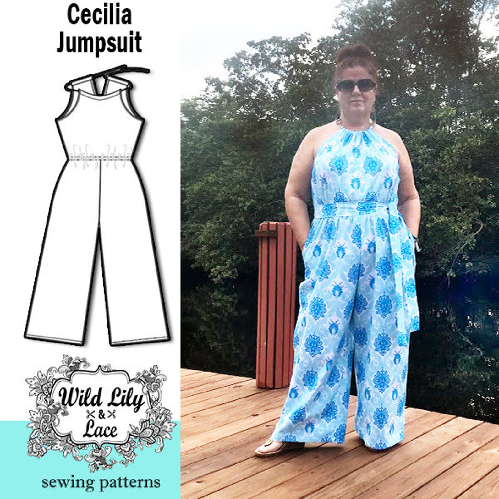 Jumpsuit Sewing Pattern, Jumpsuit Pdf Pattern, Sewing Pattern, Pdf ...