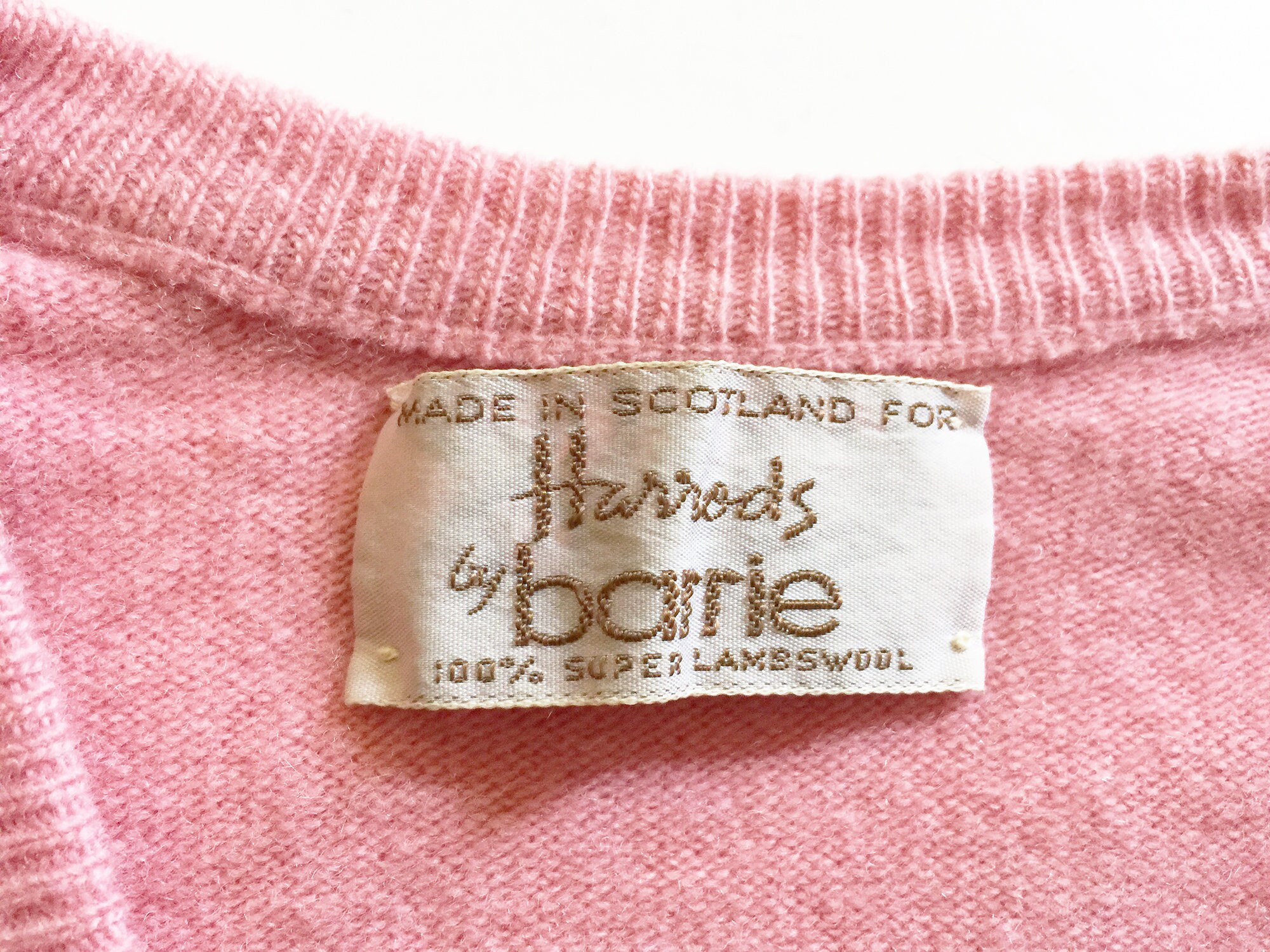 1960s Dusty Pink Scottish Lambswool Sweater Harrods - Etsy