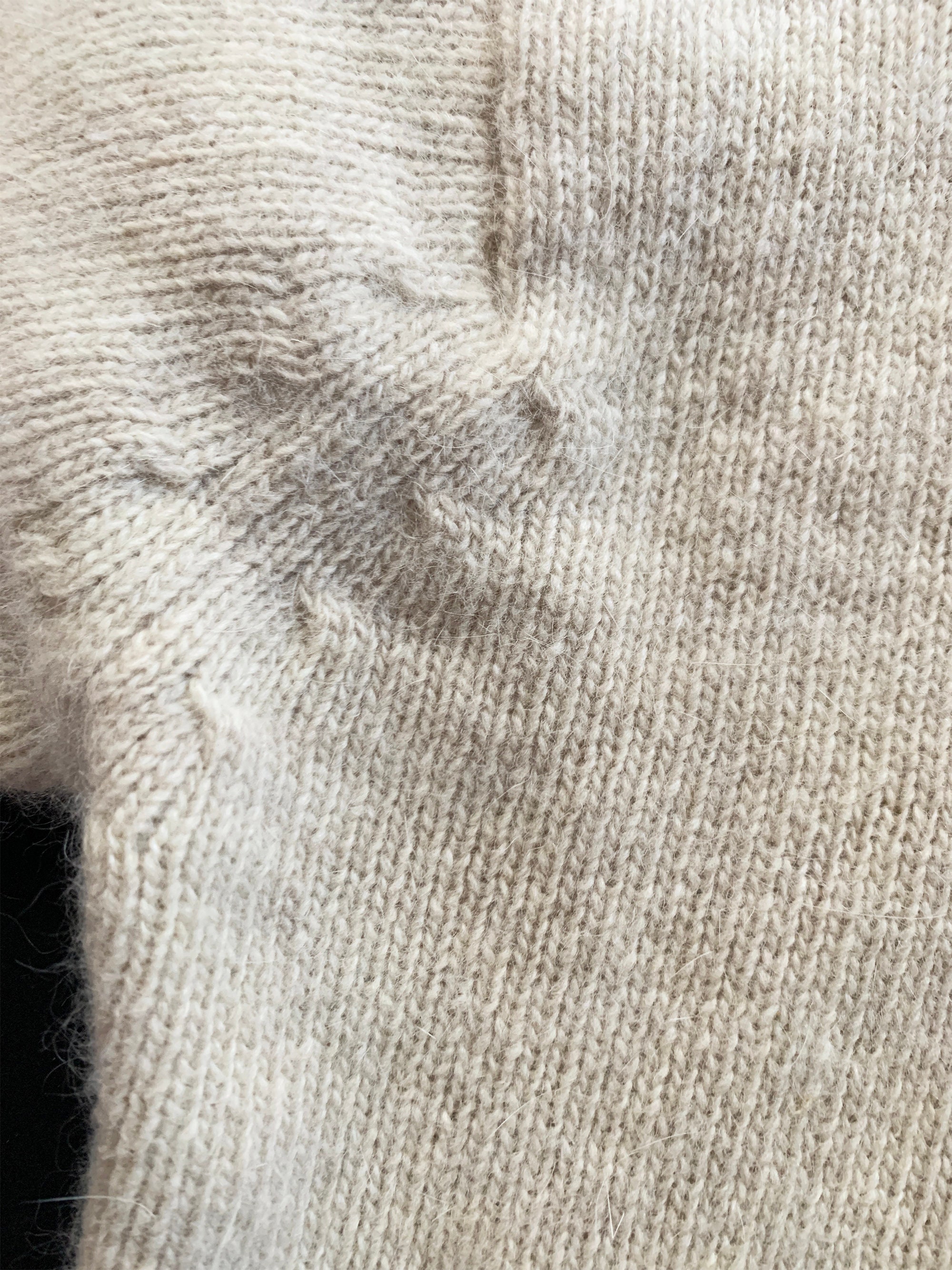 Beige Angora Blend Mock Neck Long Sweater - Etsy