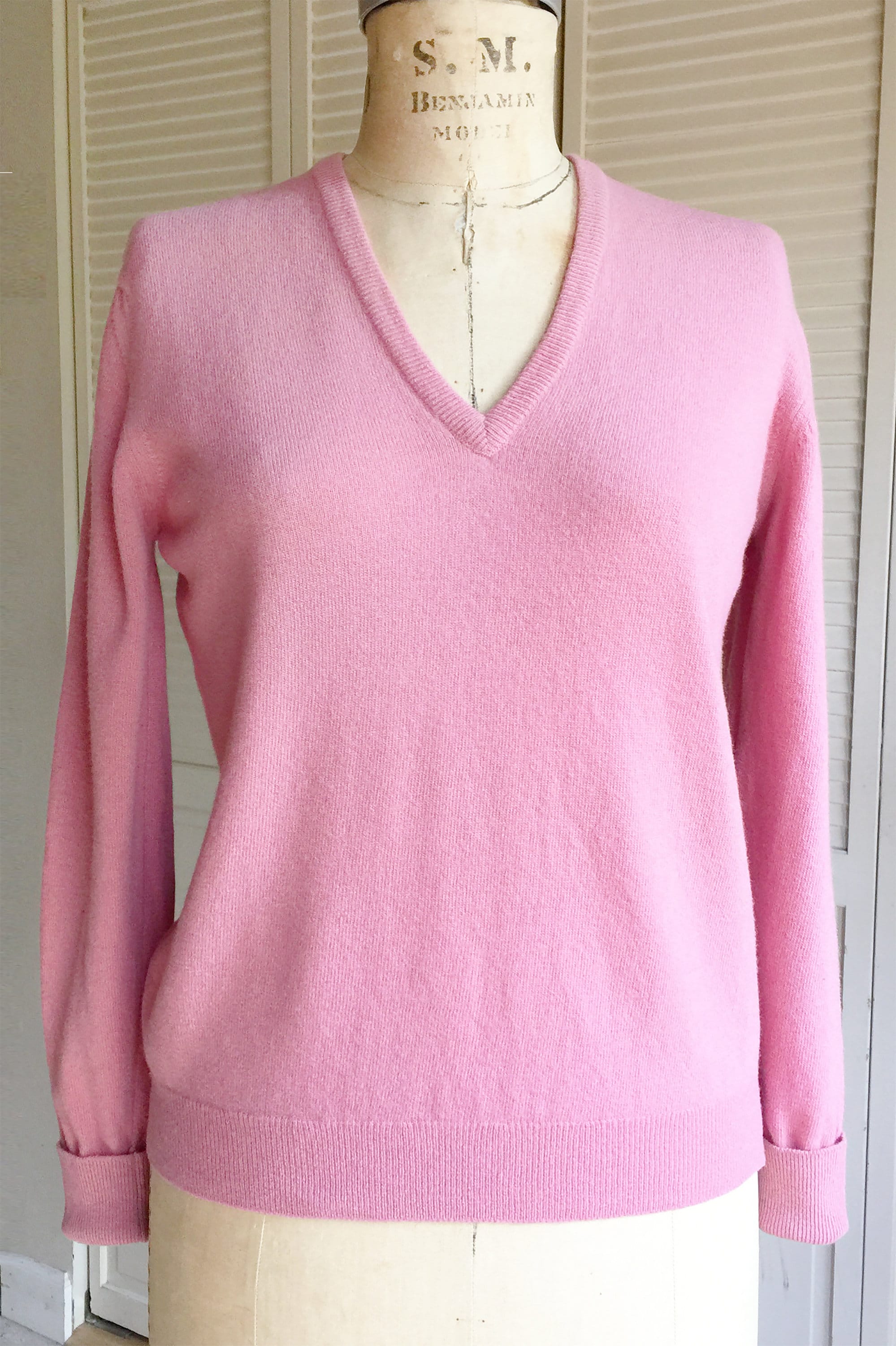 1960s Dusty Pink Scottish Lambswool Sweater Harrods - Etsy