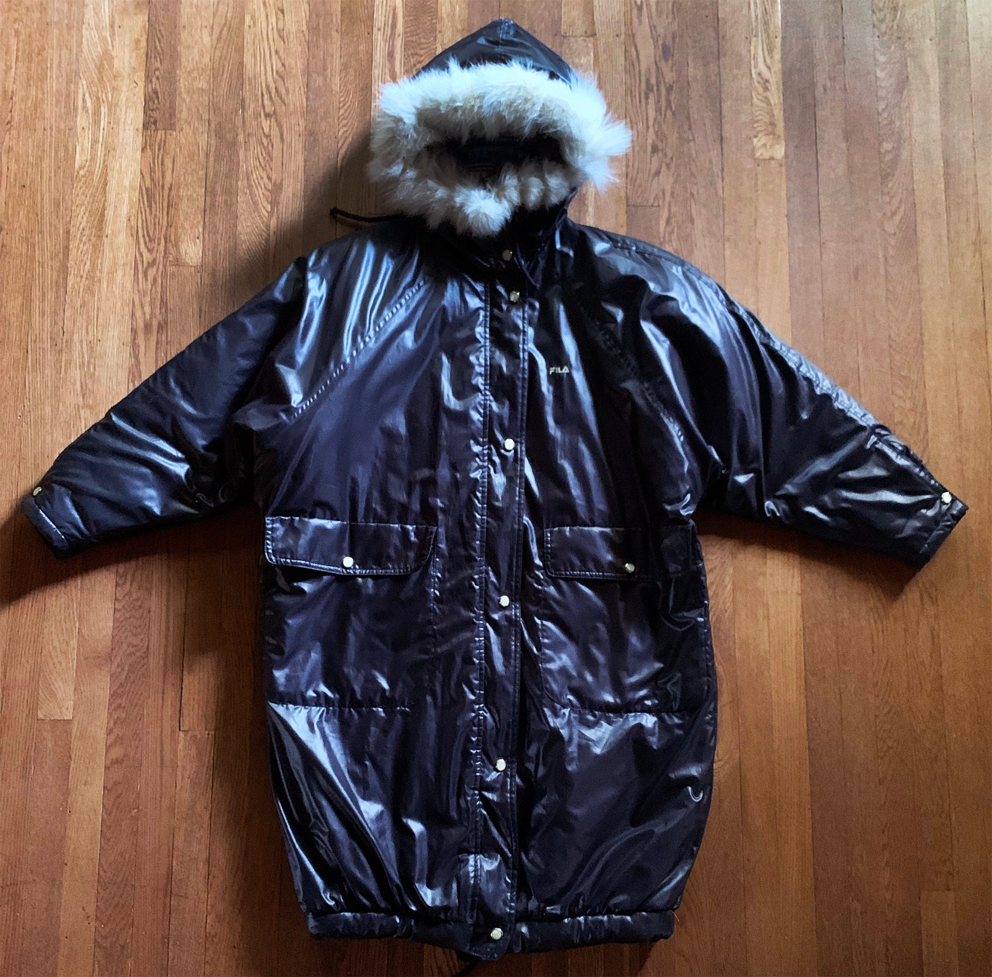 1980s Fila Parka Reversible With Fur Rimmed Hood Italy - Etsy
