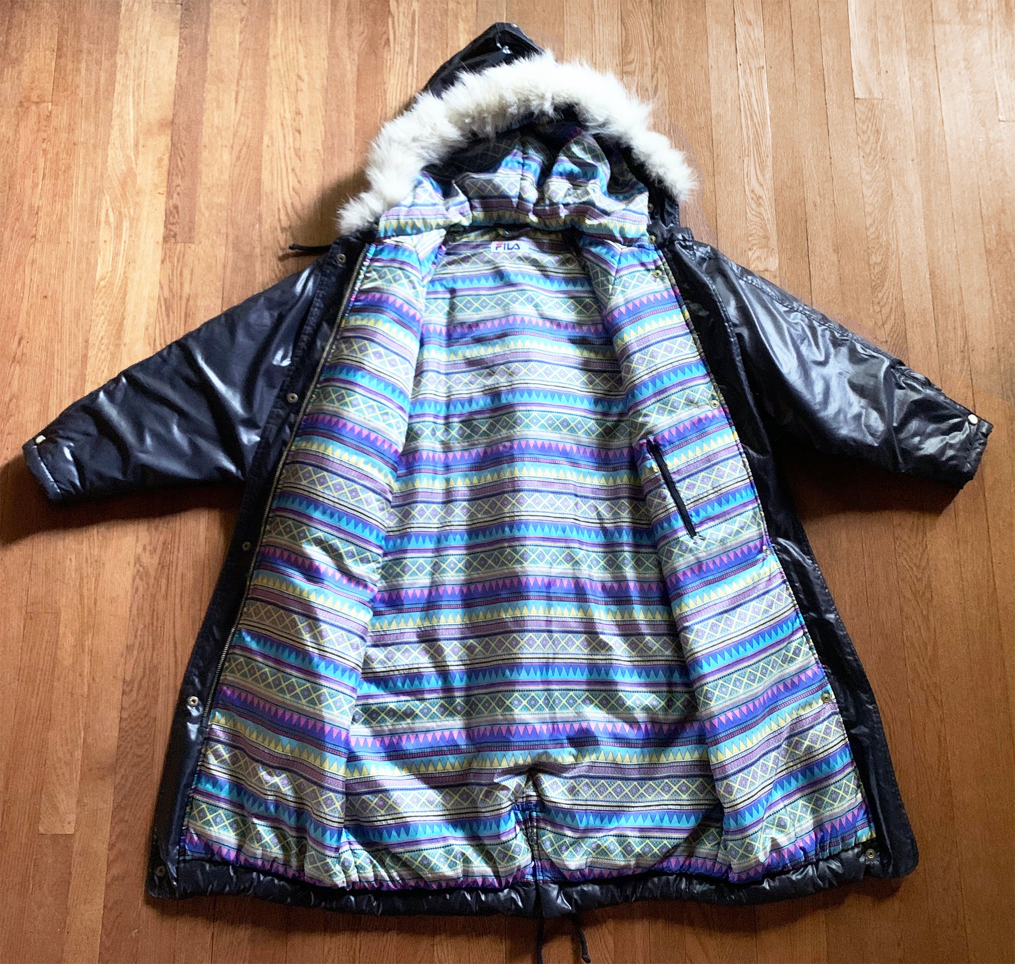 1980s Fila Parka Reversible With Fur Rimmed Hood Italy - Etsy