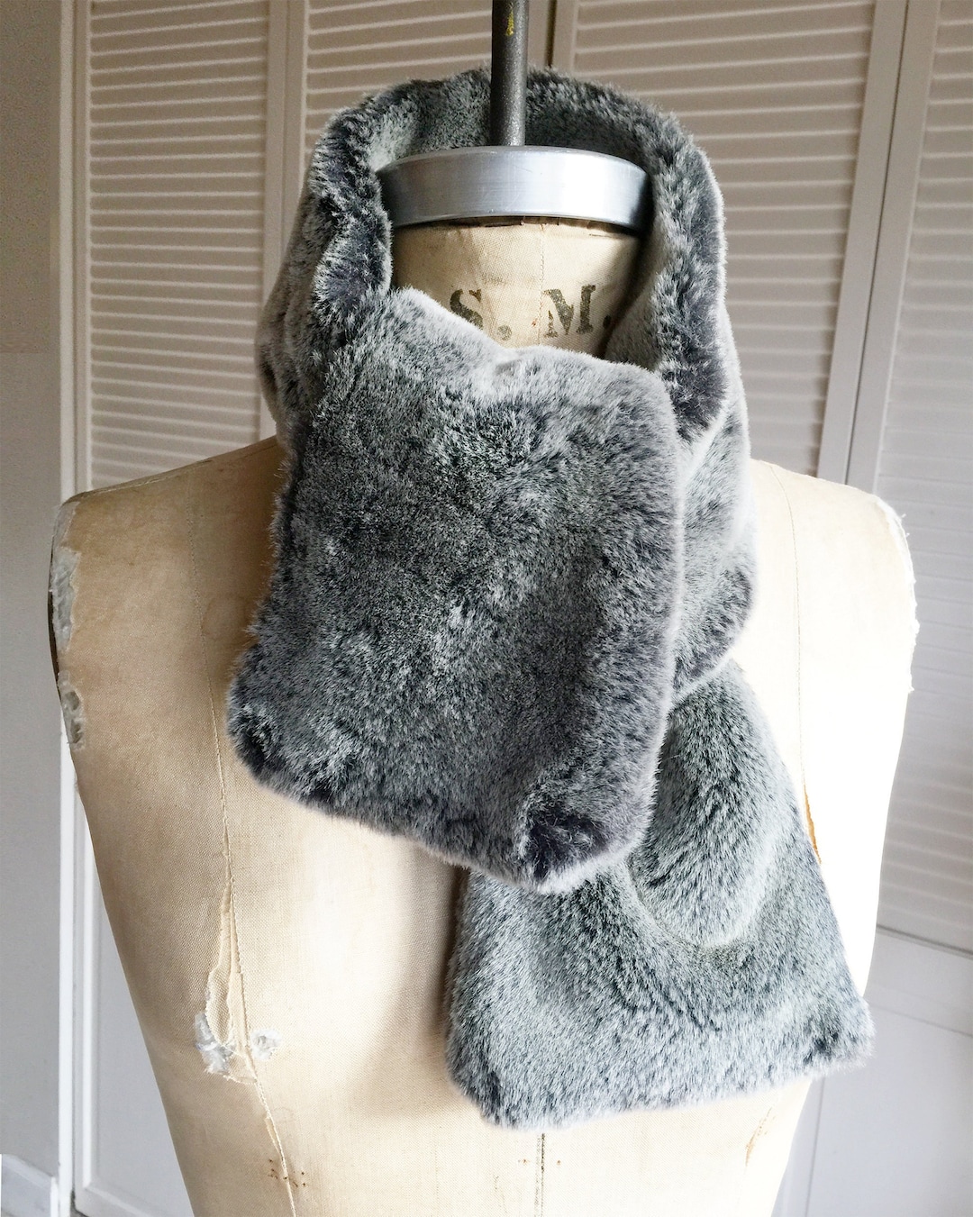 Sheared Faux Fur Scarf Paris - Etsy