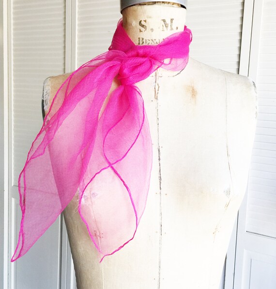 vintage sheer nylon scarf - Gem