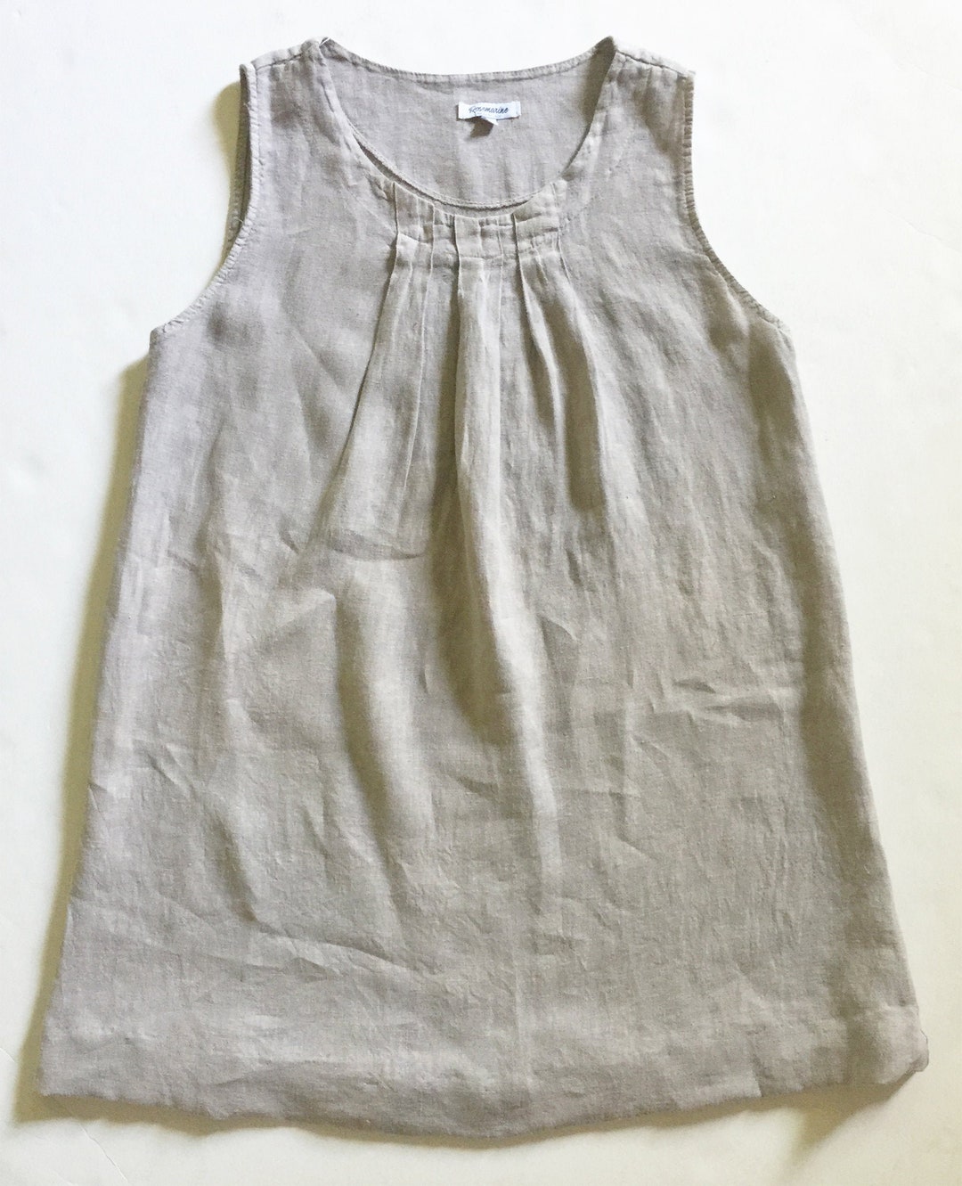 Vintage Natural Washed Linen Shift Italy Minimalist - Etsy