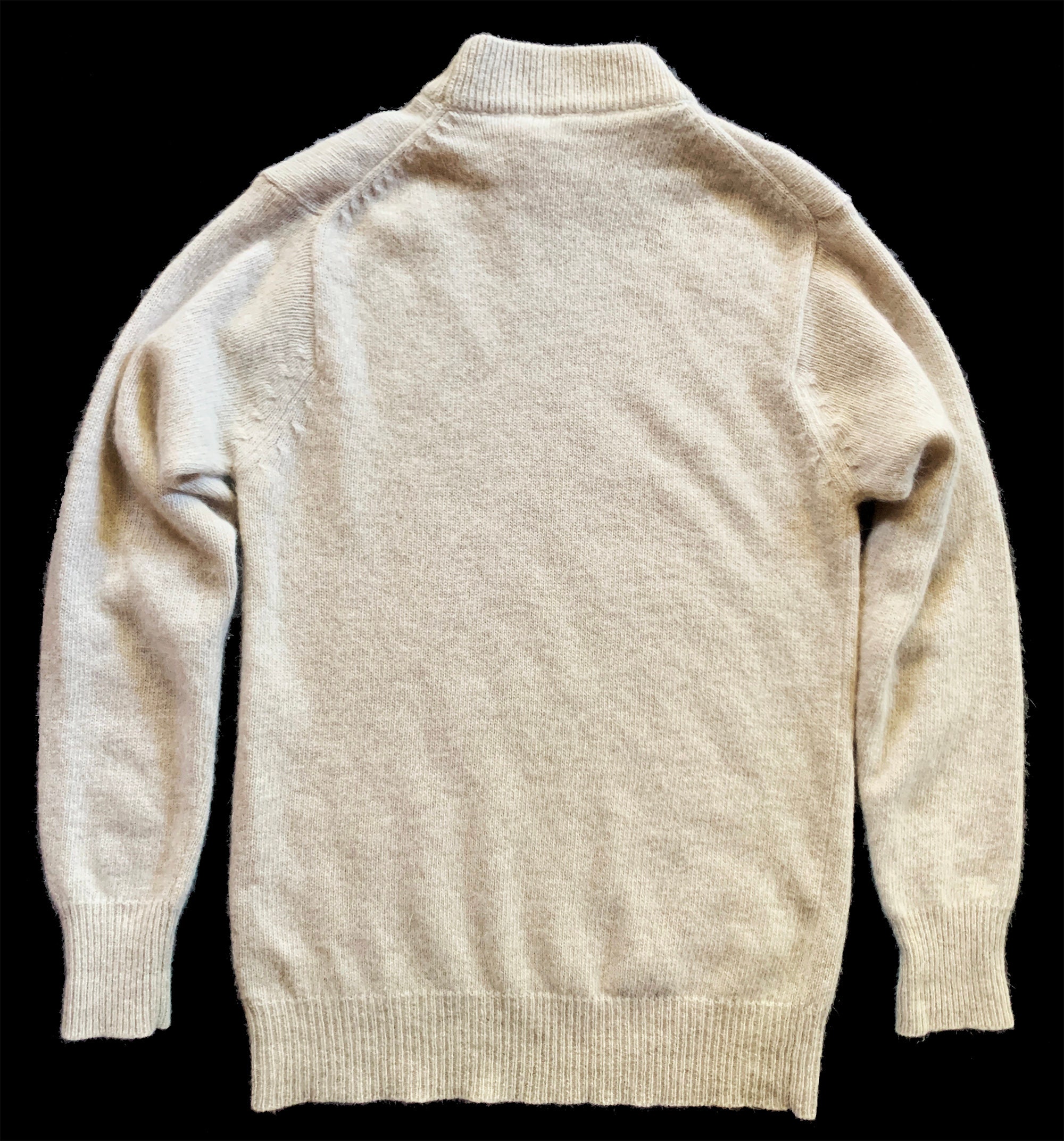 Beige Angora Blend Mock Neck Long Sweater - Etsy