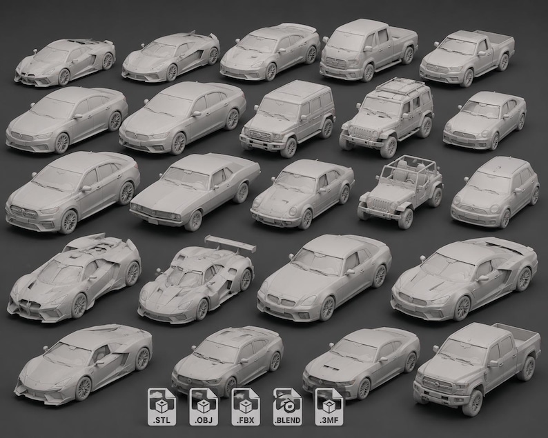 1000+ Car STL Files Bundle | 3D Printable Vehicle Models | Sports Cars ...