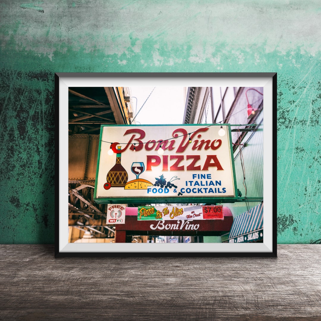BONI VINO PIZZA, Chicago, Illinois - Unframed Photography Print ...