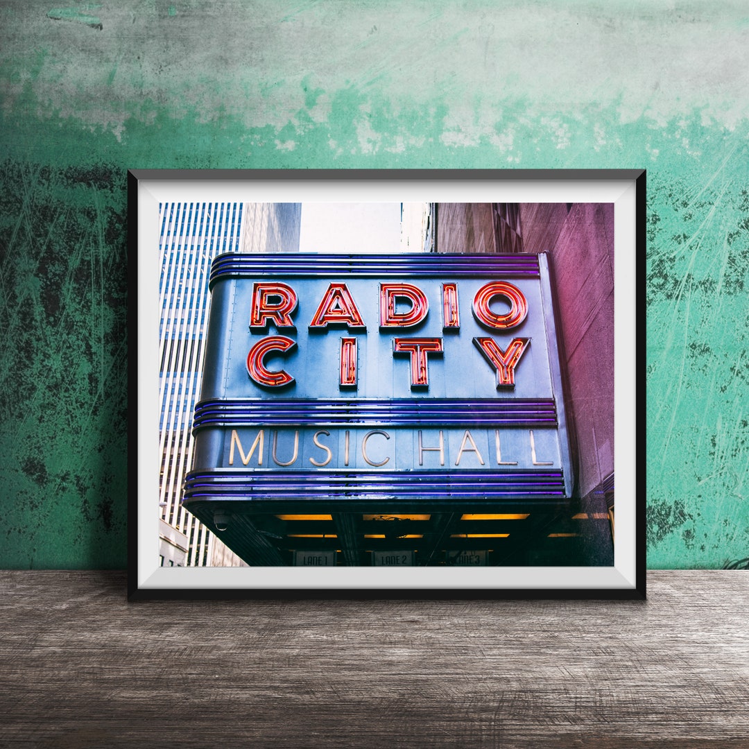 Radio City Music Hall - New York City - NYC Sign Photography Print ...