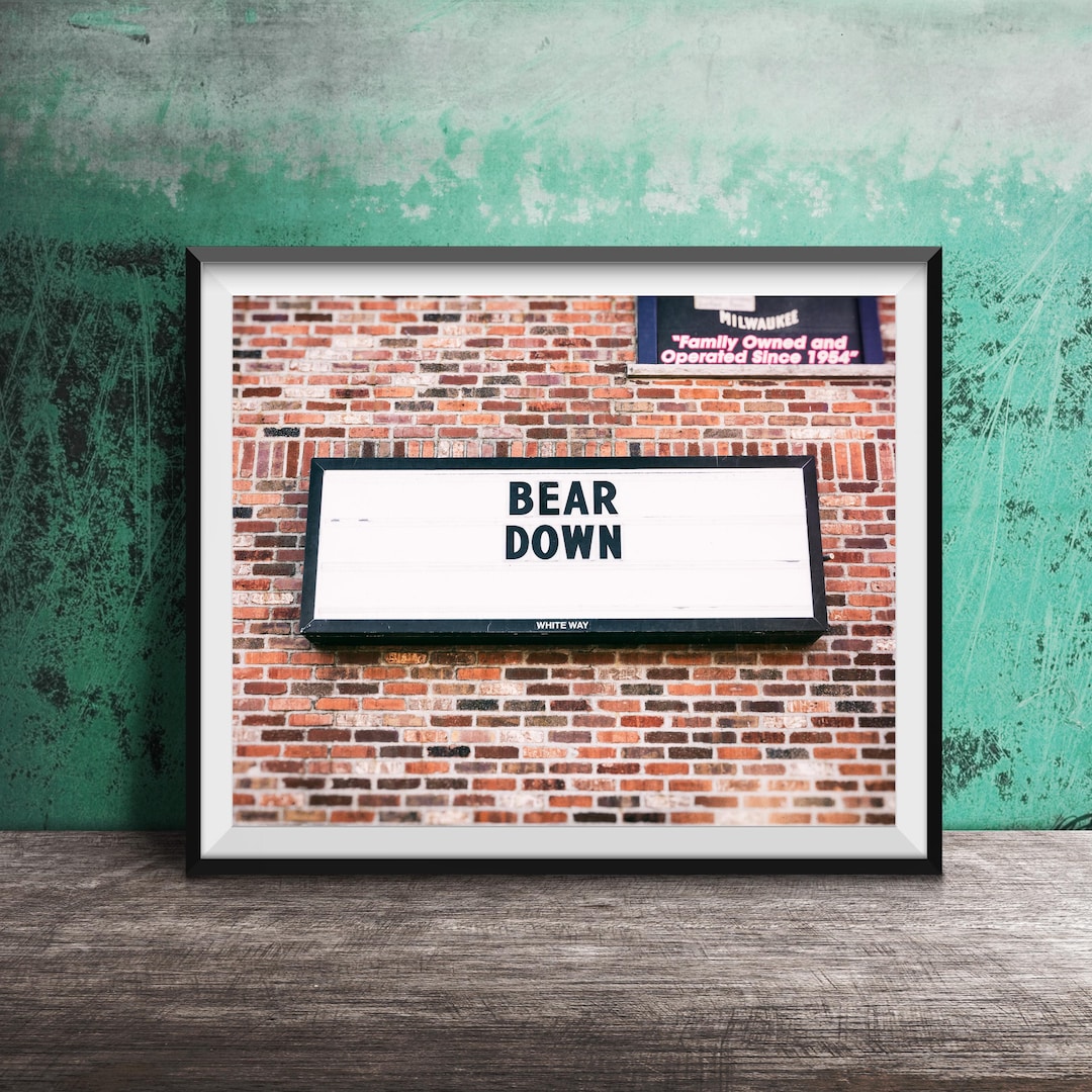 BEAR DOWN - Unframed Photography Print - Chicago Bears NFL Football ...