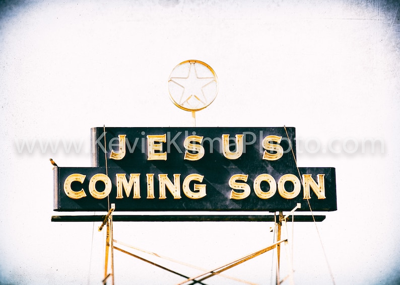 Jesus Coming Soon Vintage Church Sign Unframed Photography - Etsy