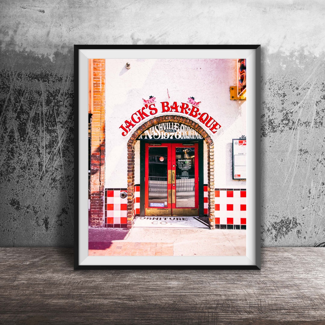 Nashville, Jack's Bar-b-que Sign Photography - Street Art - Wall Art ...
