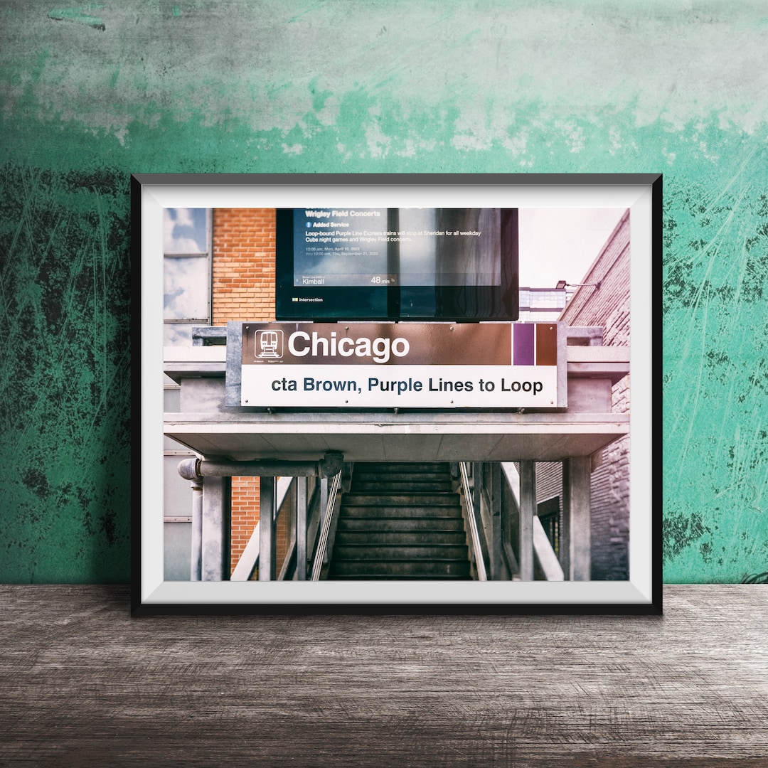 Chicago CTA Sign Photography - Chicago Decor - Unframed Wall Art Print ...