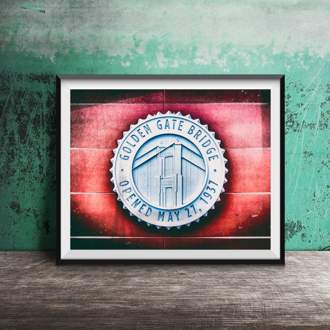 Golden Gate Bridge Art Print, San Francisco Sign - Unframed Photography ...