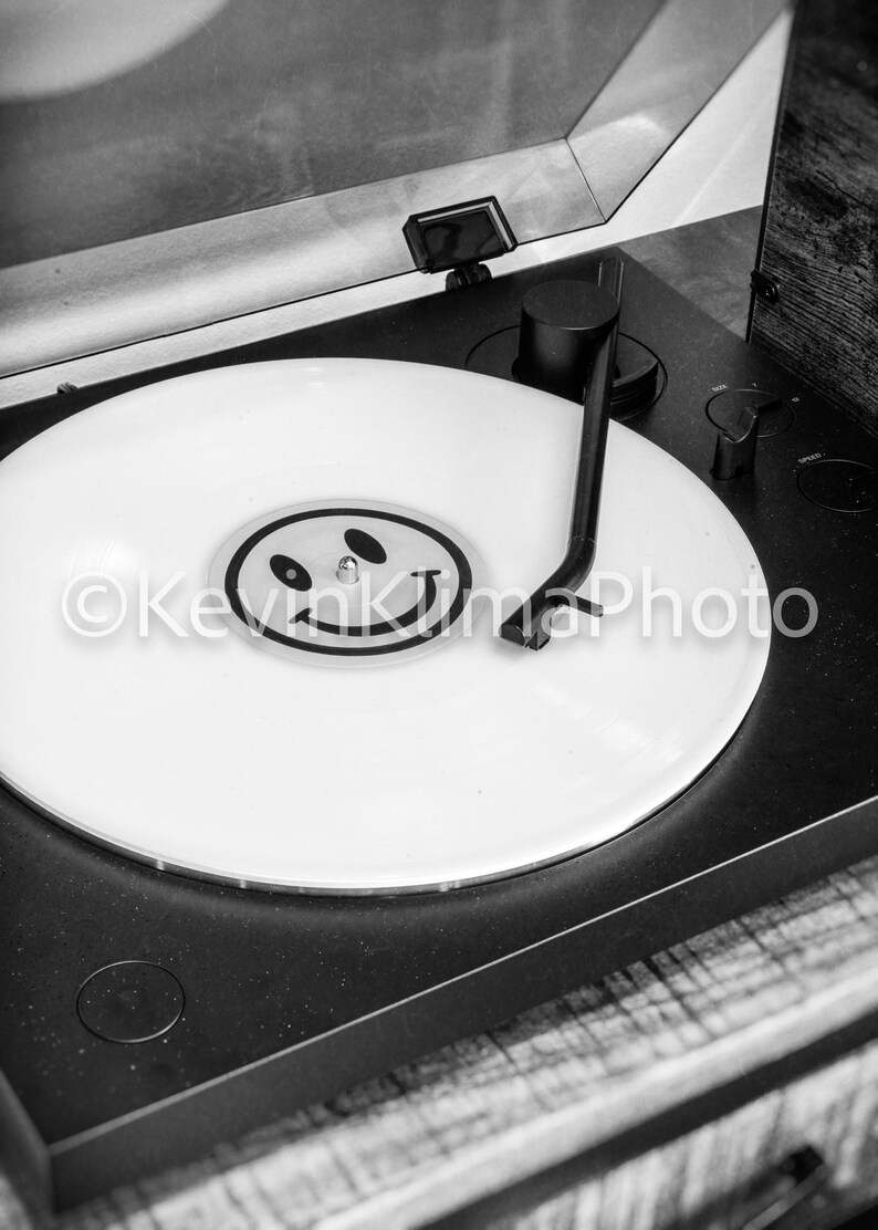 Smiley Face Record Album - Unframed Photography Print - Music Albums ...