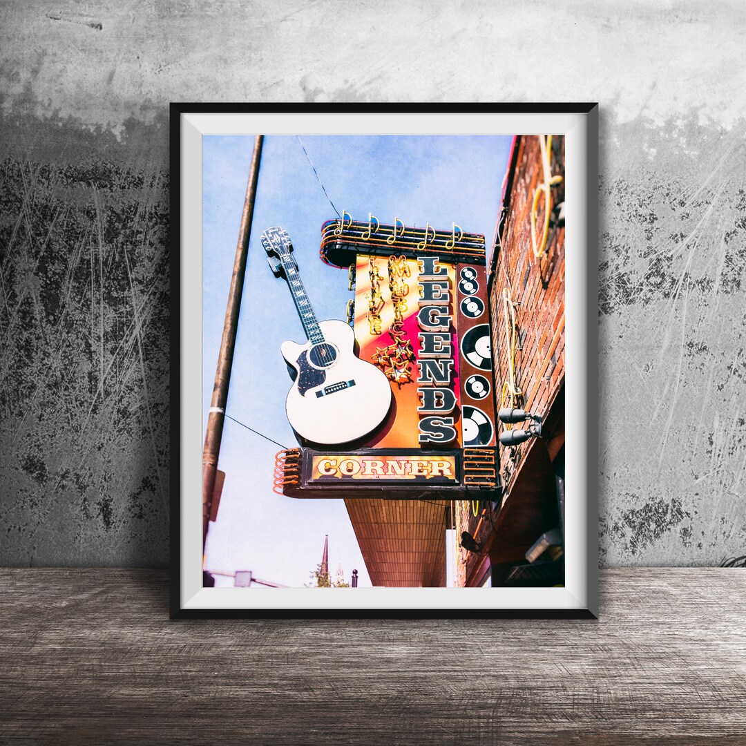 Nashville, LEGENDS CORNER Bar Sign Photography - Street Art - Unframed ...