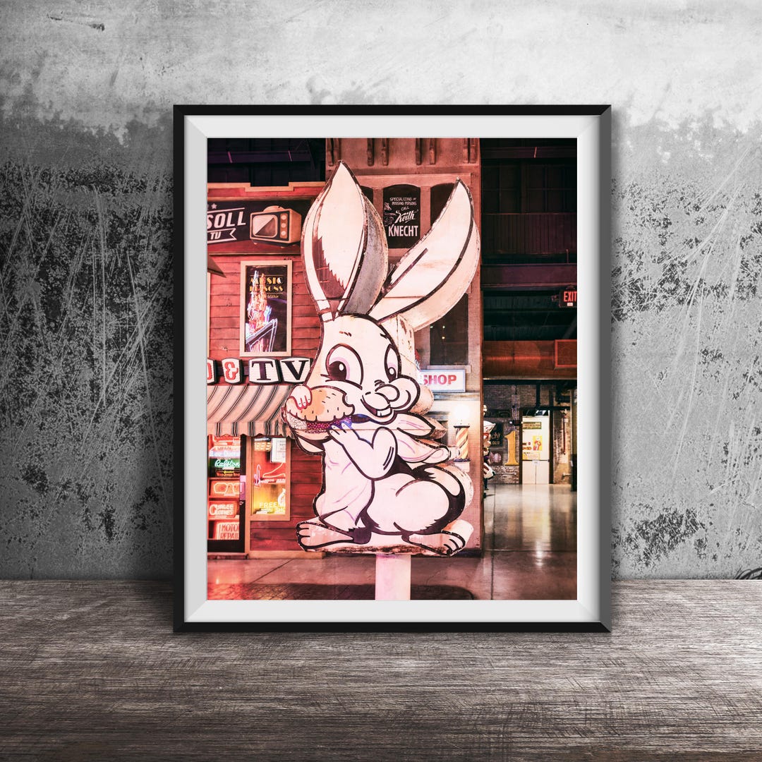 BUNNY BURGER - Unframed Photography Print - Bunny Rabbit Eating a ...