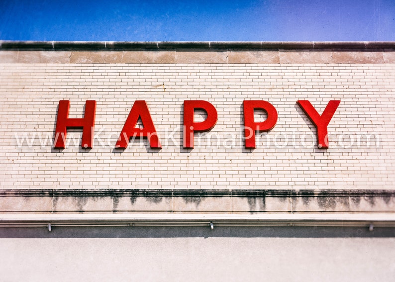 HAPPY - Unframed Photography Print - Original Modern Wall Art - Happy ...