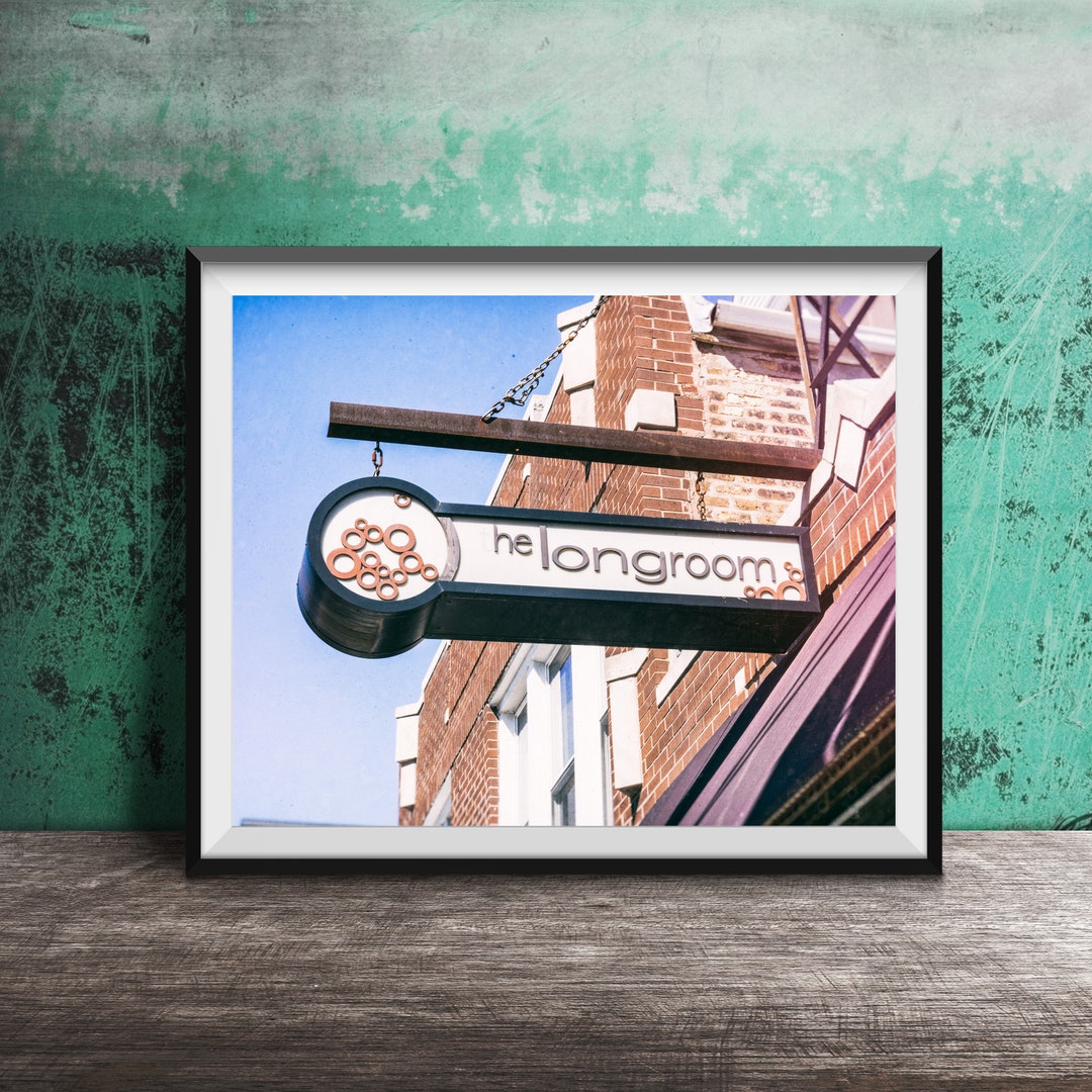 The LONG ROOM, Chicago Bar Wall Art Print - Lakeview, Chicago Sign ...