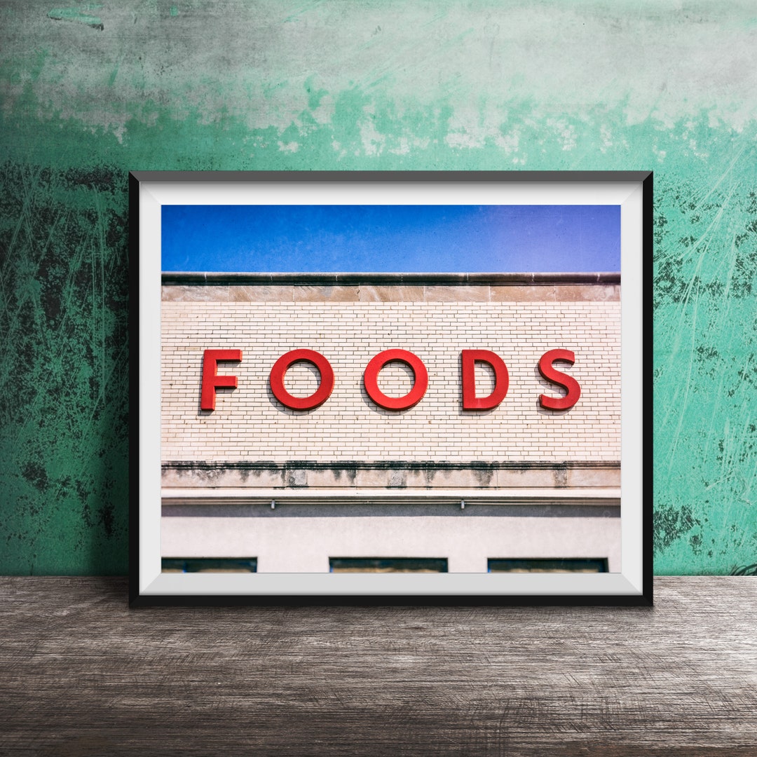 FOODS - Unframed Kitchen Decor - Eat Food Sign Photography - Breakfast ...