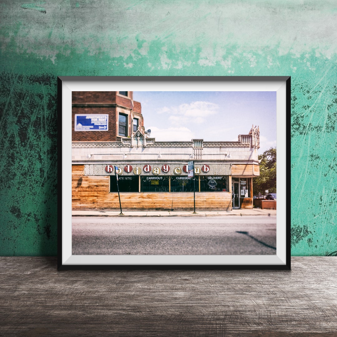 HOLIDAY CLUB, Chicago Photography Art Print - Unframed Bar Sign Photo ...