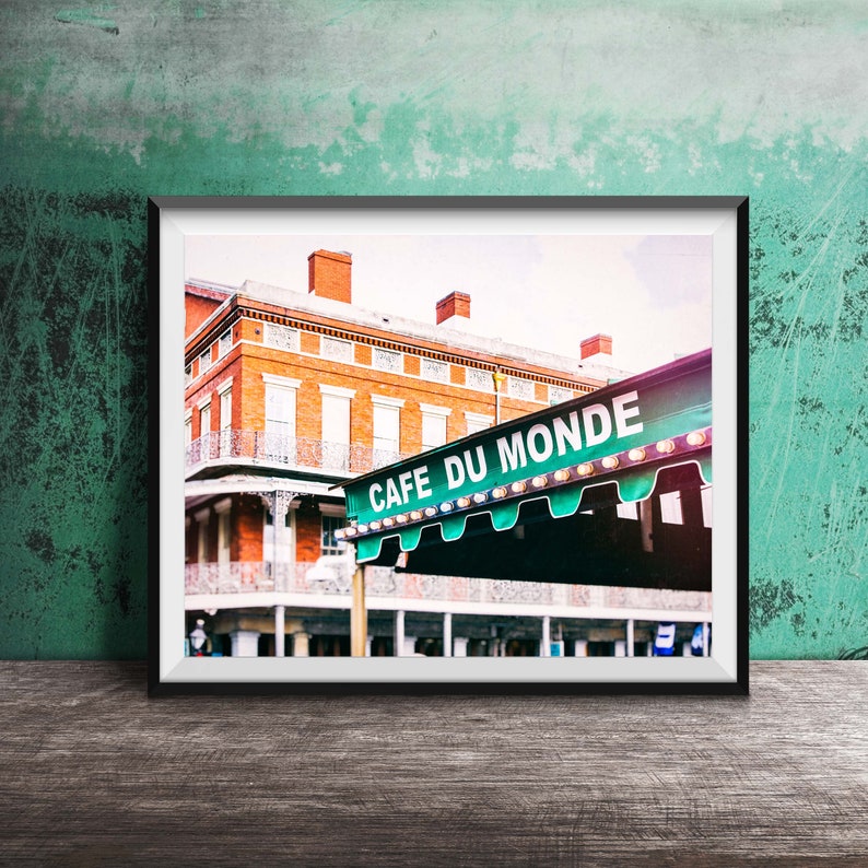Cafe Du Monde, New Orleans Wall Art - NOLA Sign Photography - Unframed ...