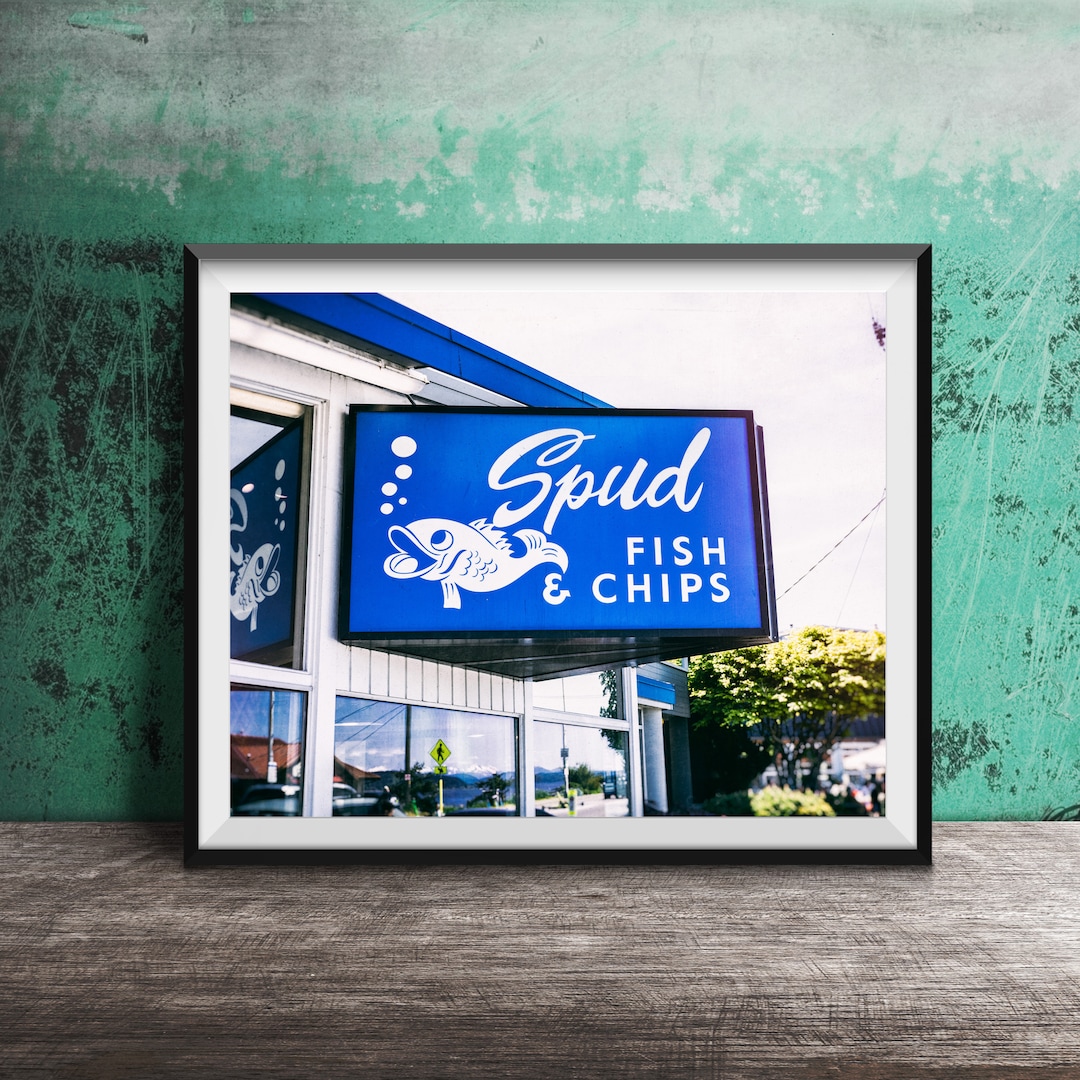 SPUD FISH & CHIPS, Seattle Wall Art - Unframed Photography Print ...