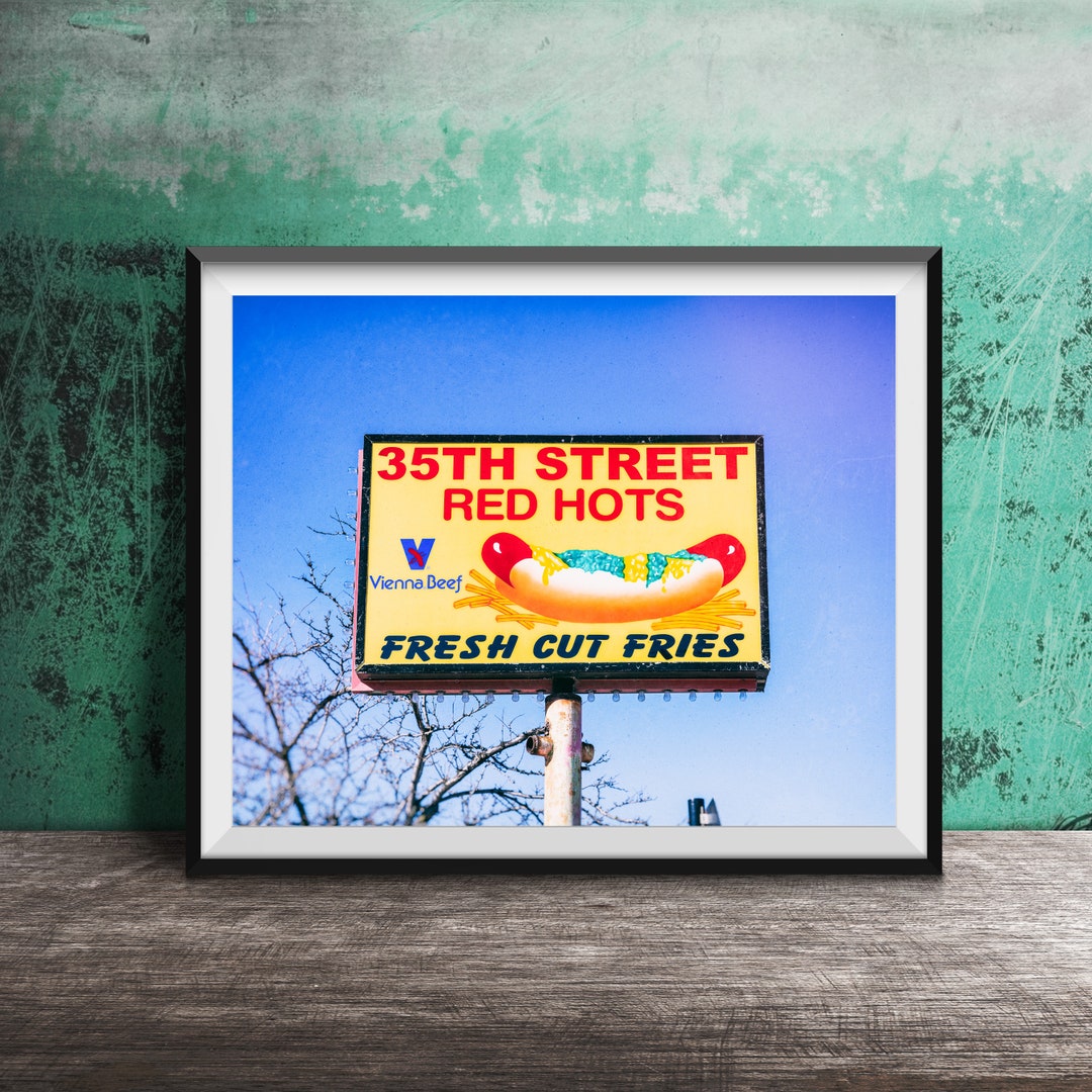 35th STREET RED HOTS, Unframed Photography Print - Vienna Beef, Polish ...
