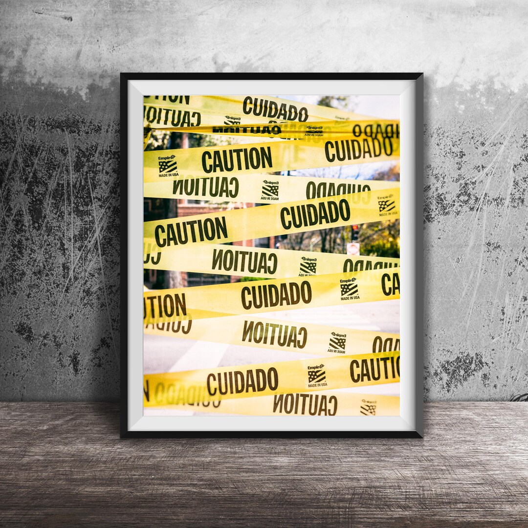 CAUTION TAPE - Unframed Photography Print - Yellow Photo Print ...