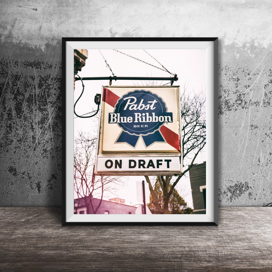 PABST BLUE RIBBON on Draft Unframed Photography Print Home Wall Decor ...