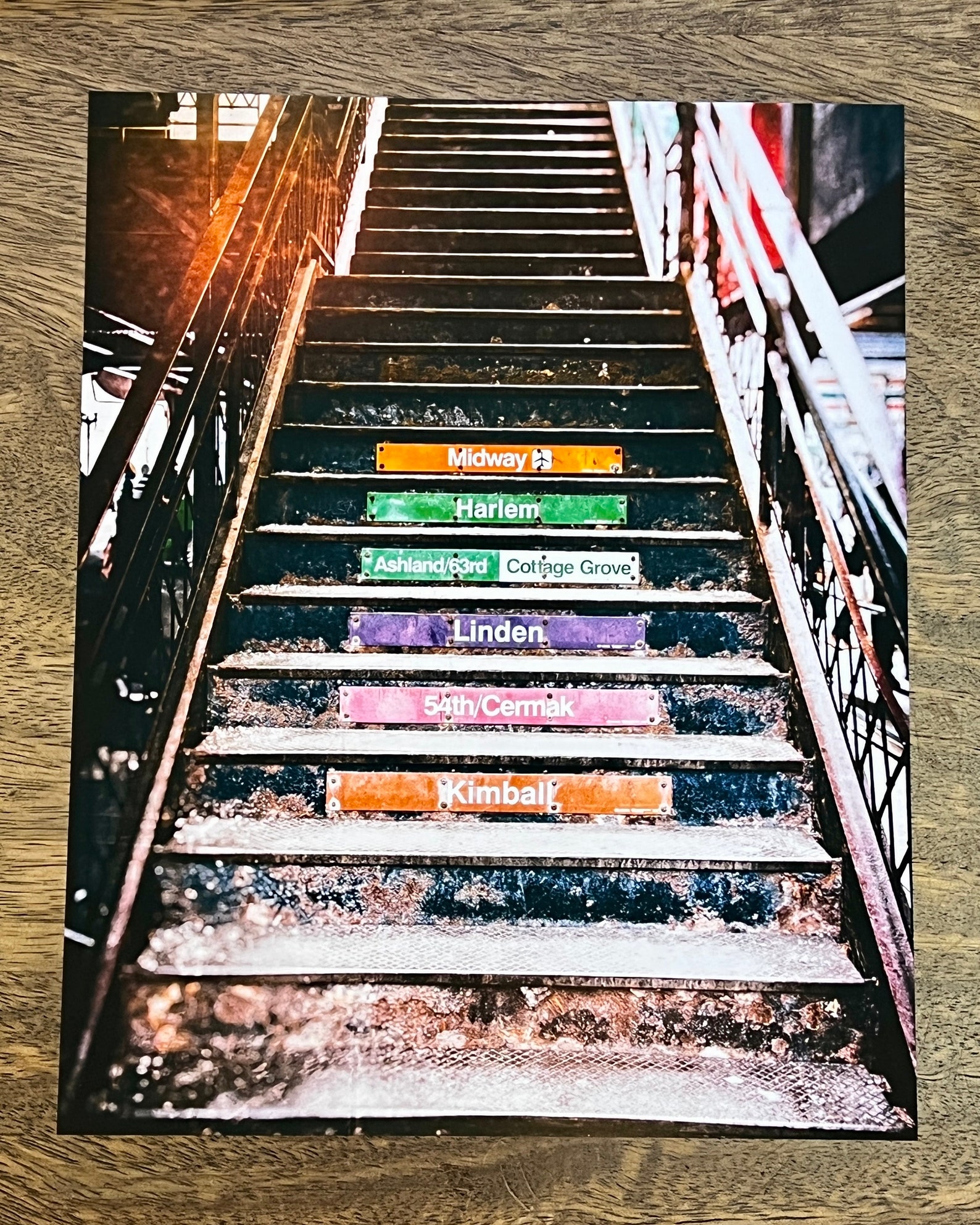 Chicago CTA Train Station Stairs - CTA El Sign - Chicago El - Art ...