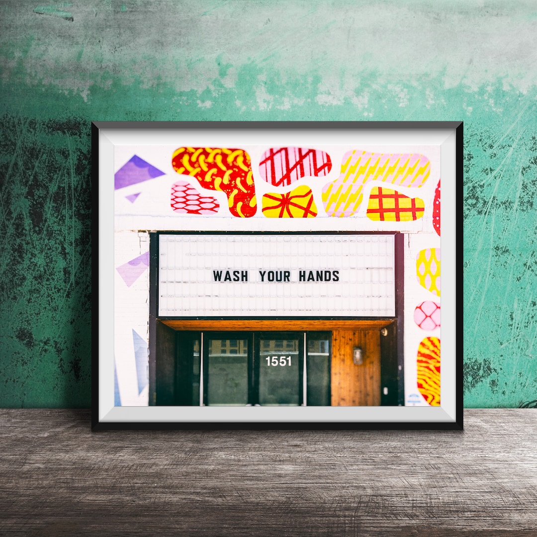 Wash Your Hands Sign - Original Wall Art Photo - Modern Photography ...