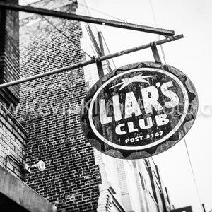 Liar's Club, Chicago Photography Art Print - Unframed Bar Sign Photo ...
