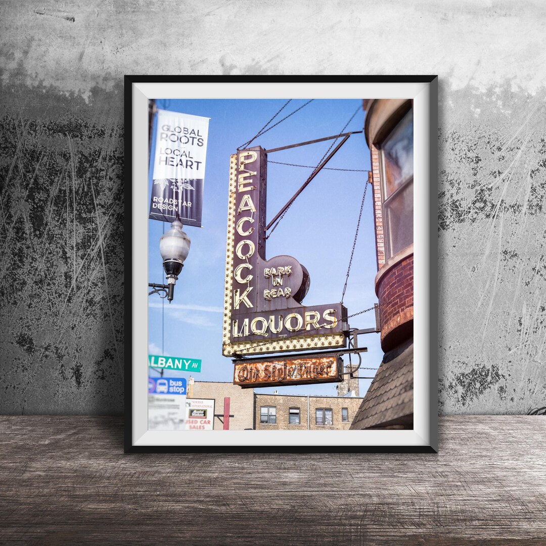 PEACOCK LIQUORS, Albany Park, Chicago - Unframed Photography Print ...