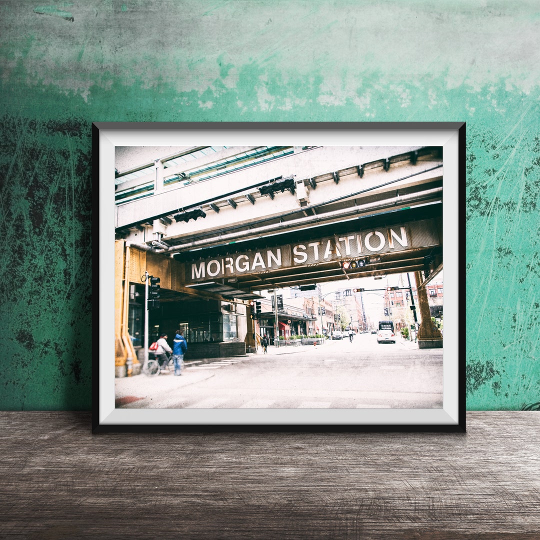 MORGAN STATION - Chicago CTA Train Station - L El Sign - West Loop ...