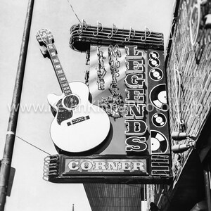 Nashville, LEGENDS CORNER Bar Sign Photography Street Art Unframed Wall ...