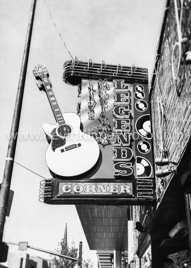 Nashville, LEGENDS CORNER Bar Sign Photography - Street Art - Unframed ...