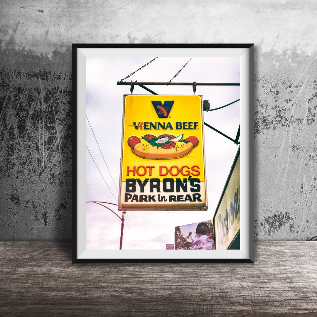 Byron's Hot Dogs - Chicago Photography Print - Unframed Wall Art Print ...