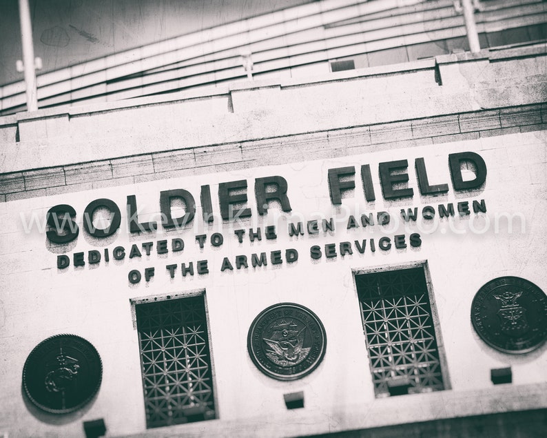 Soldier Field Chicago Bears Football Stadium Chicago Sign - Etsy